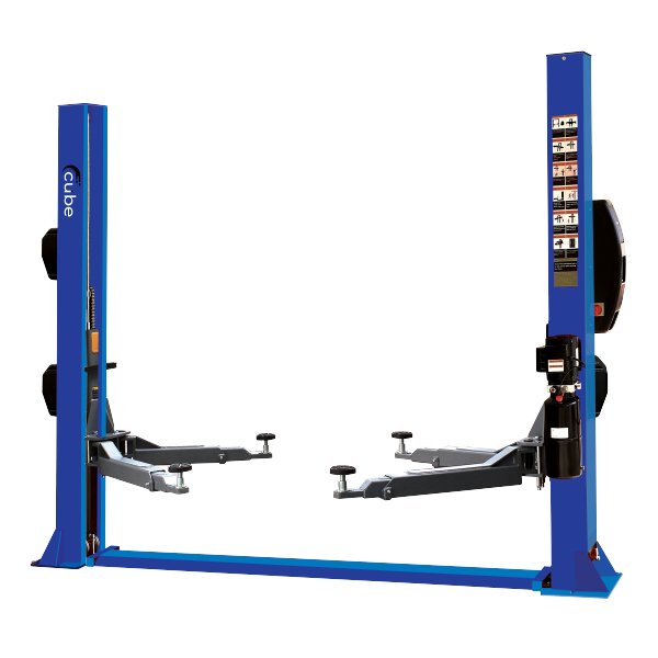 2 Post Lift with Clear Floor - QJY240 - Cube Oman